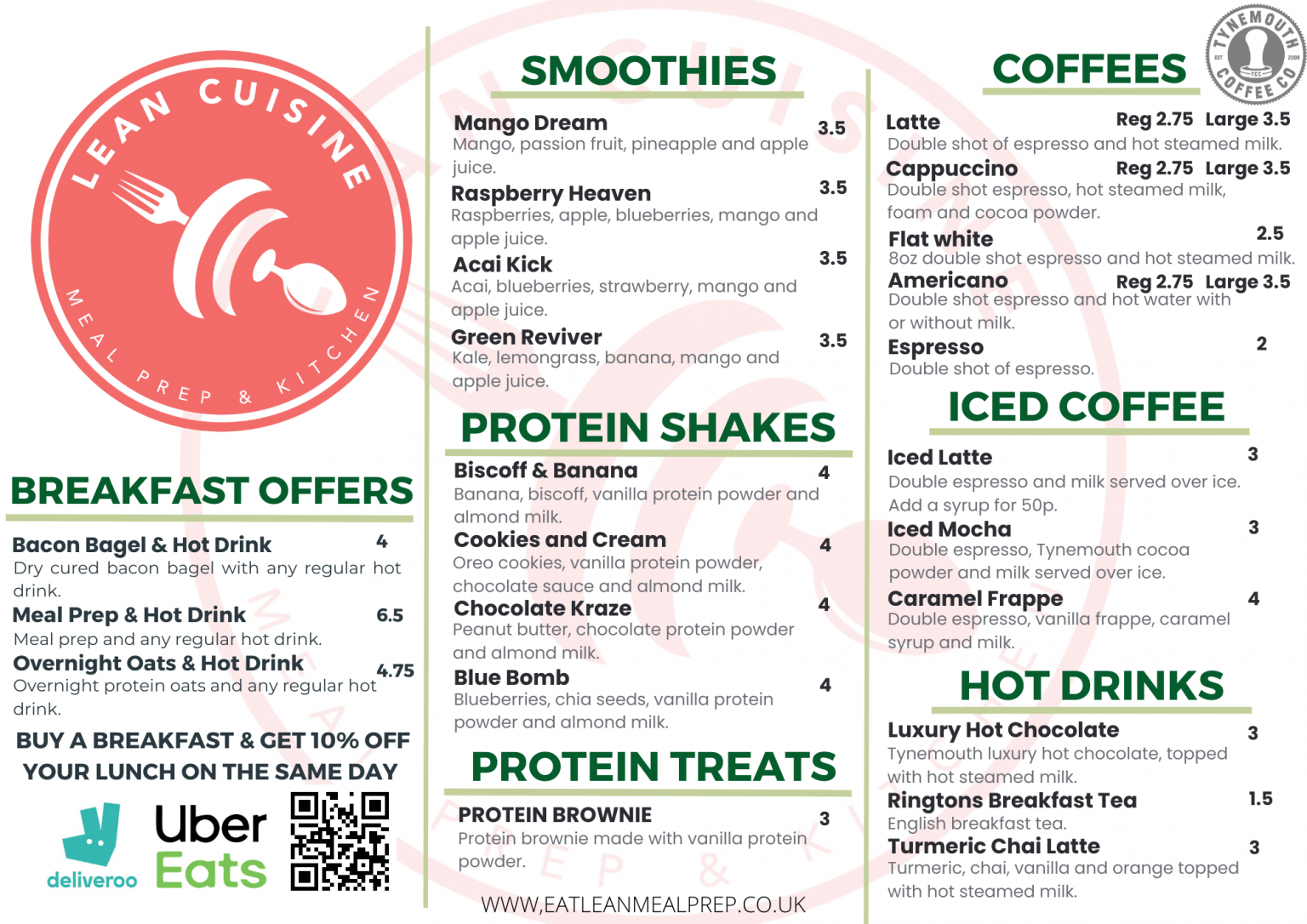 SHOP MENU - Lean Cuisine